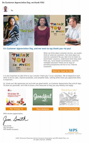 Customer Appreciation Landing Page and Email - Rinzel Designs